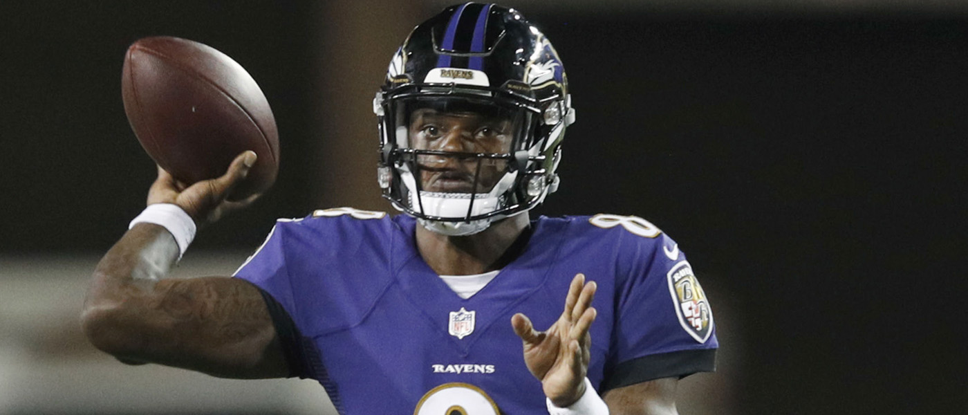 Em estreia na NFL, Lamar Jackson ainda não empolga